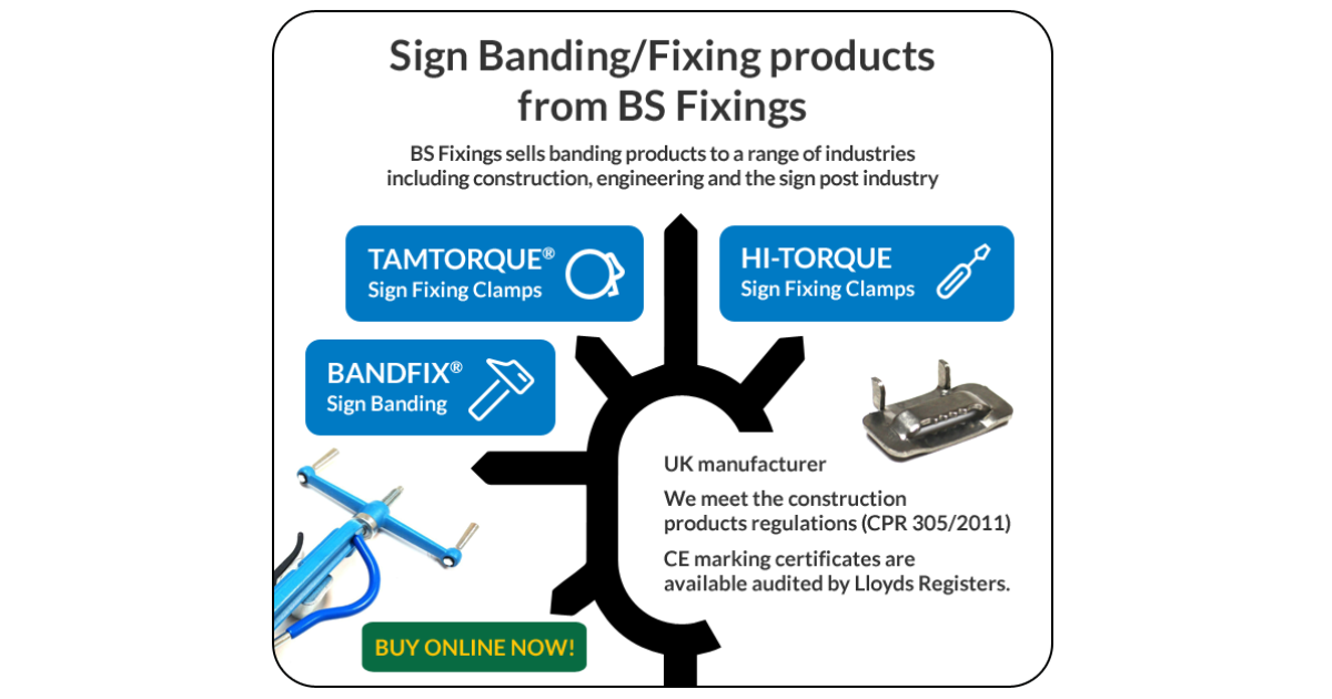 Sign Banding from BS Fixings - New Range of Options